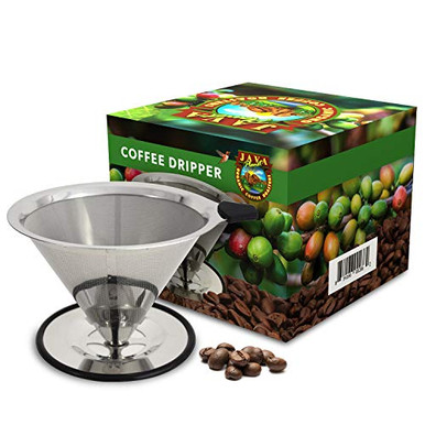Java Planet - Pour Over Coffee Cone Dripper -Reusable Stainless Steel ...