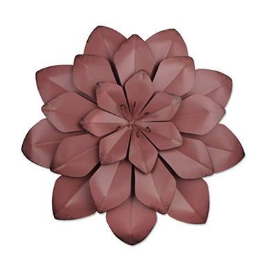 YIYA 13" Metal Flower Wall Decor Multiple Layer Flower Wall Art Wall ...