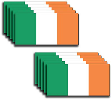 10 Pack of New Irish Flag Vinyl Decal Country Stickers Car Truck 2" x 4 ...