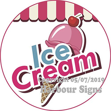 Harbour Signs Ice Cream Decal Concession Restaurant Food Truck Exterior ...