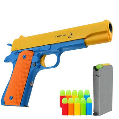 Pinovk Kid Toy Gun Classic Colt 1911 Toy Gun with Soft Bullets Ejecting ...