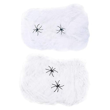 TomaiBaby 2 Bag Halloween Stretch Spider Web Cotton Spooky Spider ...