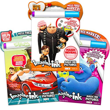 Imagine Ink Mess-Free Coloring Book Super Set Bundle ~ 3 Pack No Mess ...