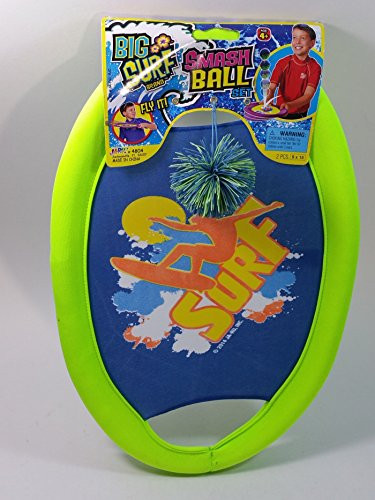 BIG SURF Green Smash Ball 3 In 1 Toy Frisbee, Rubber String Ball, and ...
