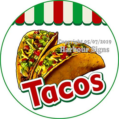 Harbour Signs Tacos Decal Concession Restaurant Food Truck Exterior ...