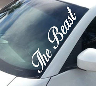 Large The Beast Car Truck Window Windshield Lettering Decal Sticker ...