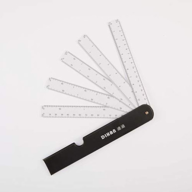 DIHAN -3500 5 Folding Fan Shape Architects Scale Ruler for Graphics ...