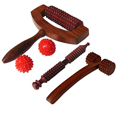 WG inc New Acupressure Body Roller Handmade Wooden kit with Jimmy Face ...