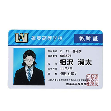 Bowinr My Hero Academia ID Card, Japanese Anime Waterproof PVC ...