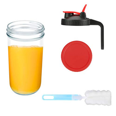 Mystery Wide Mouth 22oz Mason Jars with Lids, Airtight Ball Glass Mason ...