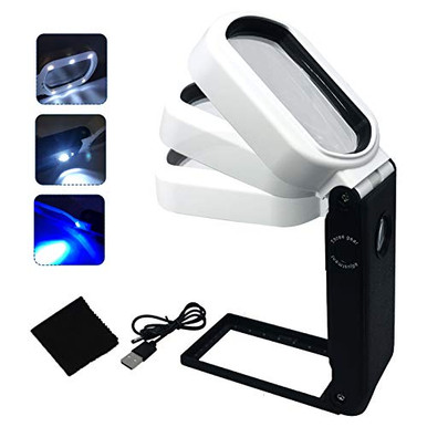 LED Magnifying Glass with Light and Stand Hands Free, Adjustable ...