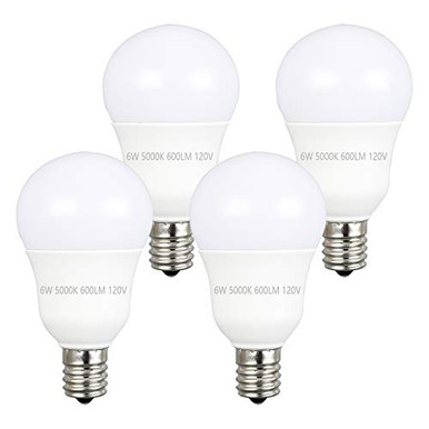 Ganiude G14 Globe LED Light Bulb, E17 Intermediate Base, 6W -60-Watt ...