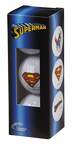 Creative Covers for Golf Unisexsuperman 3Pc Golf Ball Assortment, White ...