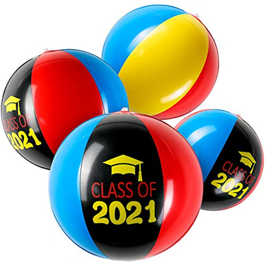 Liliful 11 Inch Inflatable Class of 2021 Beach Balls Congrats ...
