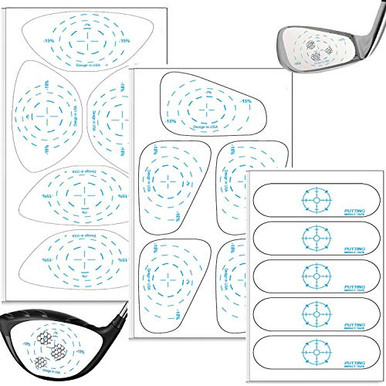 FINGER TEN Golf Club Impact Tape Labels 375 Stickers Oversized for ...