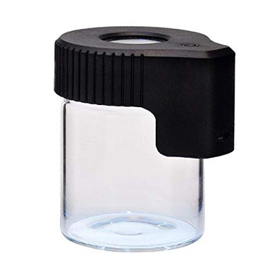 Light-Up LED Transparent Glass Seal Storage Jar,with Magnifying Viewing ...
