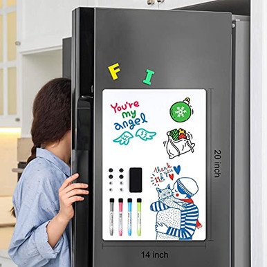 Magnetic Dry Erase Whiteboard Sheet for Fridge- with Stain Resistant ...