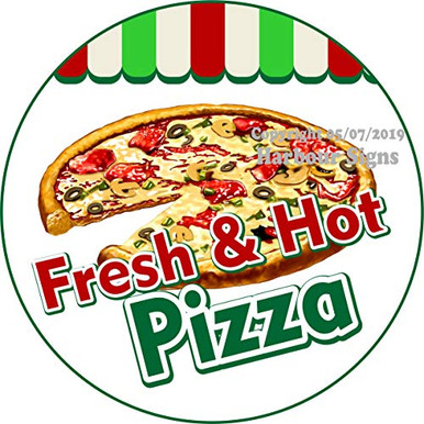 Harbour Signs Pizza Fresh Hot Concession Restaurant Food Truck Exterior ...