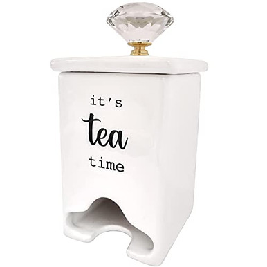 Tea Bag Caddy with Dispenser Base - Tea Bag Organizer and Holder for ...