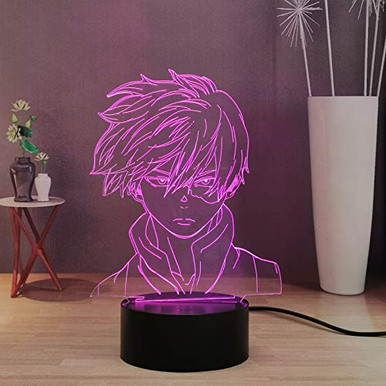 Laysinly My Hero Academia 3D Anime Night Light, Deku Shoto Todoroki 16 ...