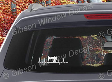 EKG Sewing Machine Decal Car Truck Quilting Sewing Vinyl Window Decal ...
