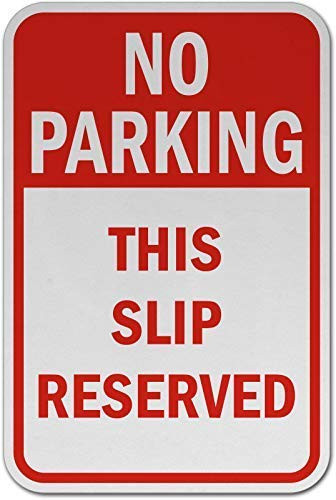 Himanjia No Parking This Slip Reserved Sign Metal Wanring Signs Private ...