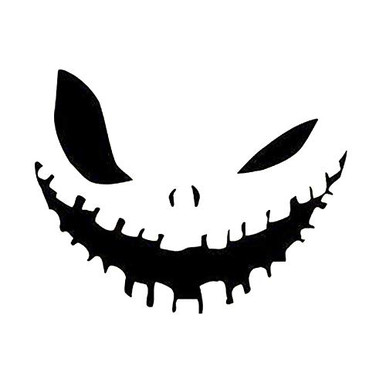 Halloween Wall Sticker Evil Smile Halloween Vinyl Decal for Kids Rooms ...