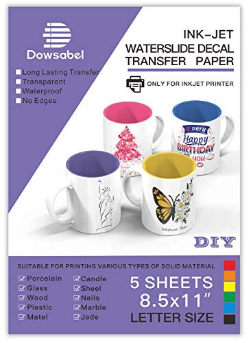 Water Slide Decal Paper for Inkjet Printer Premium Clear Transparent ...