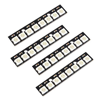 ALAMSCN 4PCS WS2812 5050 RGB 8 Bit 8 LEDs Light Strip Driver Board 8 ...