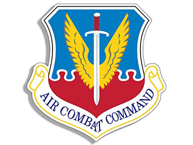 American Vinyl Air Combat Command Shield Shaped Sticker -USAF Force ...