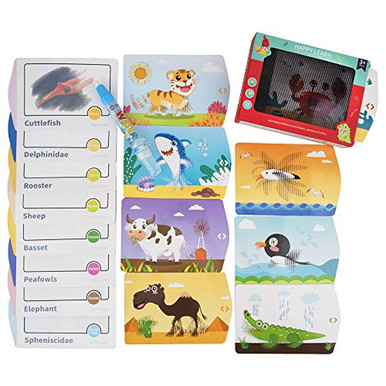 WISESTAR Magic Water Painting Flash Cards for Toddlers 16PCS Animals ...
