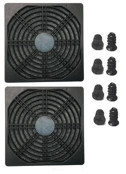 coolerguys 120mm 3 Part Fan Filter Grill with Screws -2 Pack ...