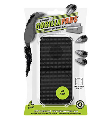 GorillaPads 2-1/2 Inch Non Slip Furniture Pads/Floor Protectors -Set of ...