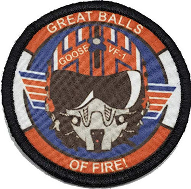 Top Gun"Great Balls of Fire" Goose Helmet Morale Patch. Perfect for ...