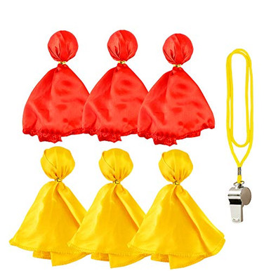 6 Pack Football Penalty Flag with a Whistle Party Accessories ...