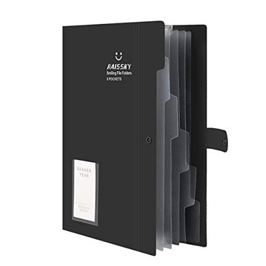 Expanding File Folder 6 Pockets Guzack Accordion Document Folder ...