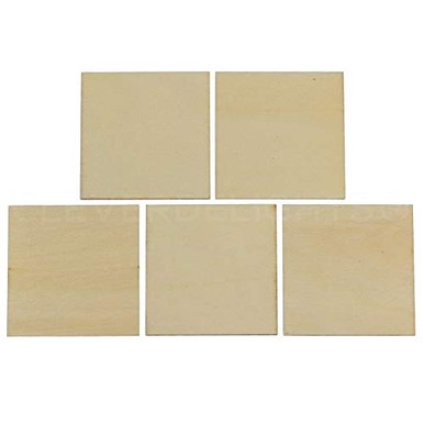 CleverDelights 2 Inch Wood Squares - 25 Pack - 1/16" Thick - 2 ...