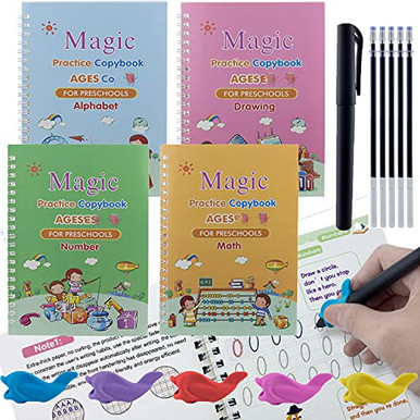 4 Pack English Practice Copybook Magic Calligraphy Copybooks That Can ...