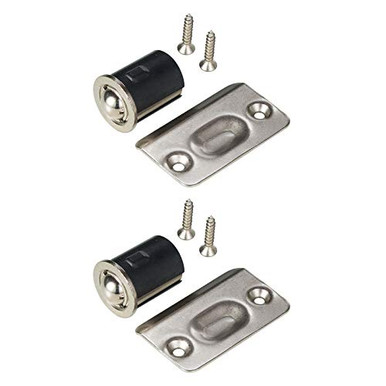 Dondelight 2 Pack Closet Door Ball Catch with Strike Plate Satin Nickel ...