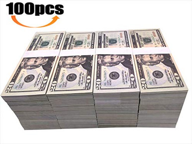 Motion Picture Money $2000 Prop Money Full Print 2 Sided $20 Dollar ...