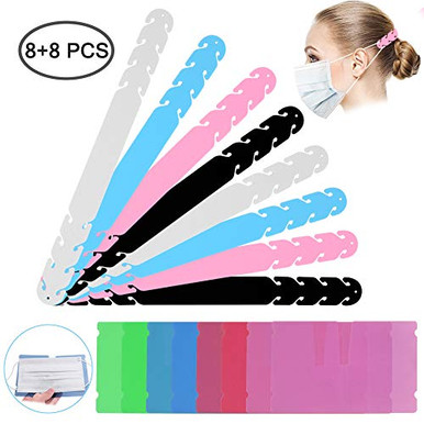 AFUNTA Mask Ear Hook Strap Extender 8 Pcs Anti-Slip 4 Gears Adjustable ...