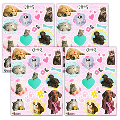 Cute Puppies Kittens Window Clings Party Decorations Bundle -- 64 ...