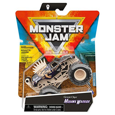 Monster Jam Official Mohawk Warrior Monster Truck Die-Cast Vehicle Bone ...