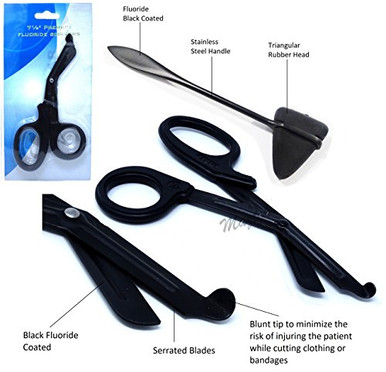Premium Quality Trauma Paramedic Utility Shears plus All Black Tactical ...