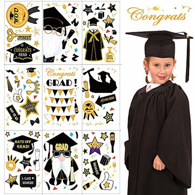 Graduation Window Clings Decorations 9Sheet 2021 Gnome Window Stickers ...