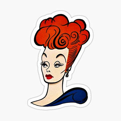 Lucille Ball Profile Sticker - Sticker Graphic - Auto Wall Laptop Cell ...