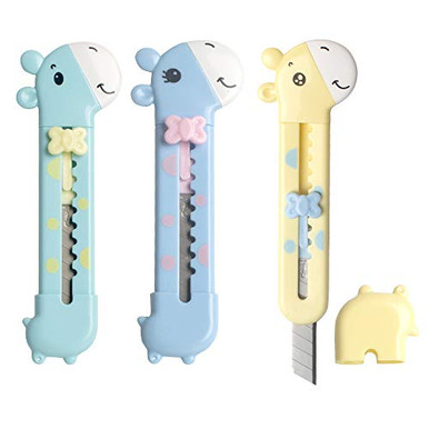 Deli Cute Retractable Box Cutters 3 Utility Knife Sharp Cartons ...
