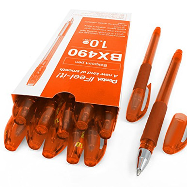 Pentel - Feel-It - 1.0mm Ergonomic Stick Ballpoint Pen - BX490 - Box of ...