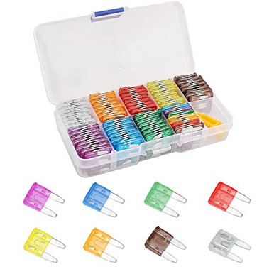 160pcs Mini Small Fuse Assortment 5 7.5 10 15 20 25 30 35 AMP Car Boat ...