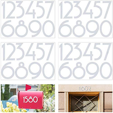 3 Inch Large Mailbox Number Stickers Reflective Numbers 0-9 White ...
